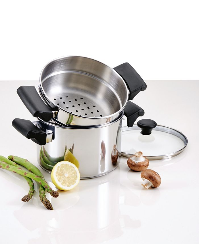 Farberware Classic Traditions Stainless Steel Stack 'N' Steam 3-Qt ...
