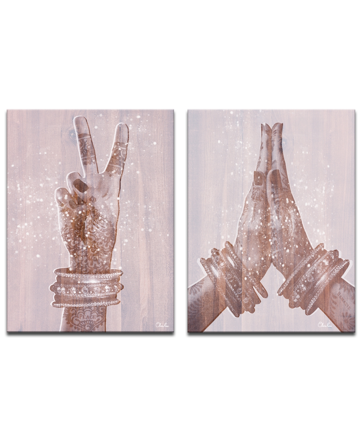 Click here for Ready2HangArt Peace and Namaste Inspirational 2-Pc... prices