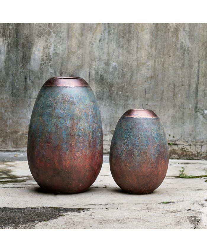Uttermost Pavak Etruscan Sky Vases, Set of 2 - Macy's