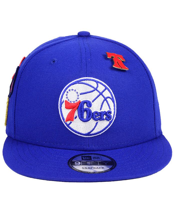 New Era Philadelphia 76ers On-Court Collection 9FIFTY Snapback Cap ...