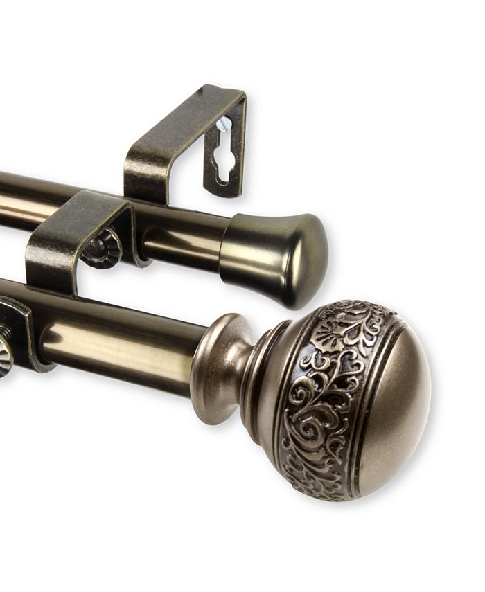 Rod Desyne Naomi 13/16" Double Curtain Rod 66-120" - Macy's