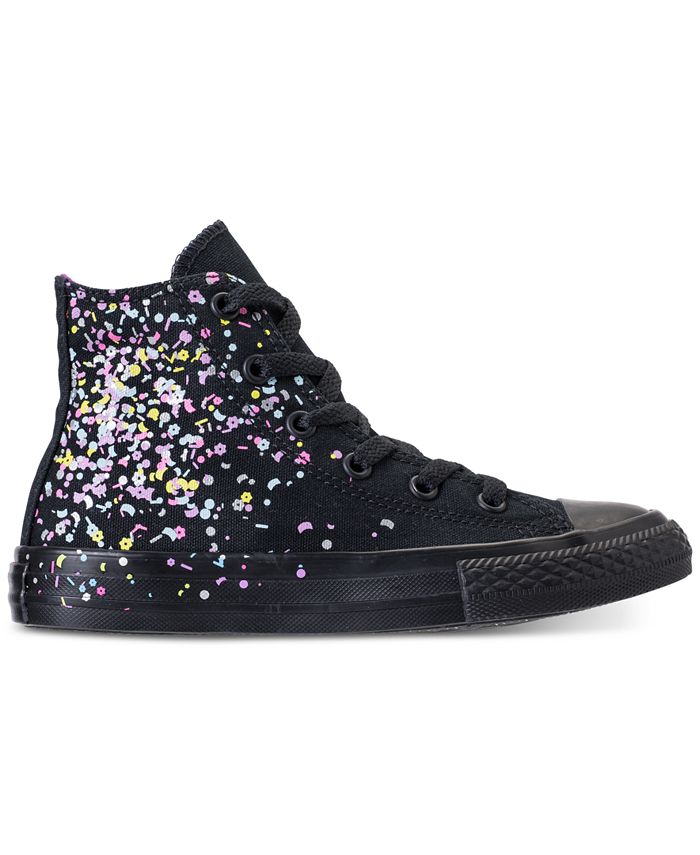 Converse Girls' Chuck Taylor All Star High Top Confetti Casual Sneakers ...