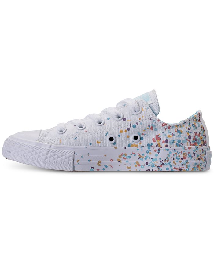 Converse Girls' Chuck Taylor All Star Ox Confetti Casual Sneakers from ...