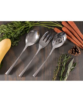 Knork Chrome Curve 3-Pc. Serving Set - Macy's
