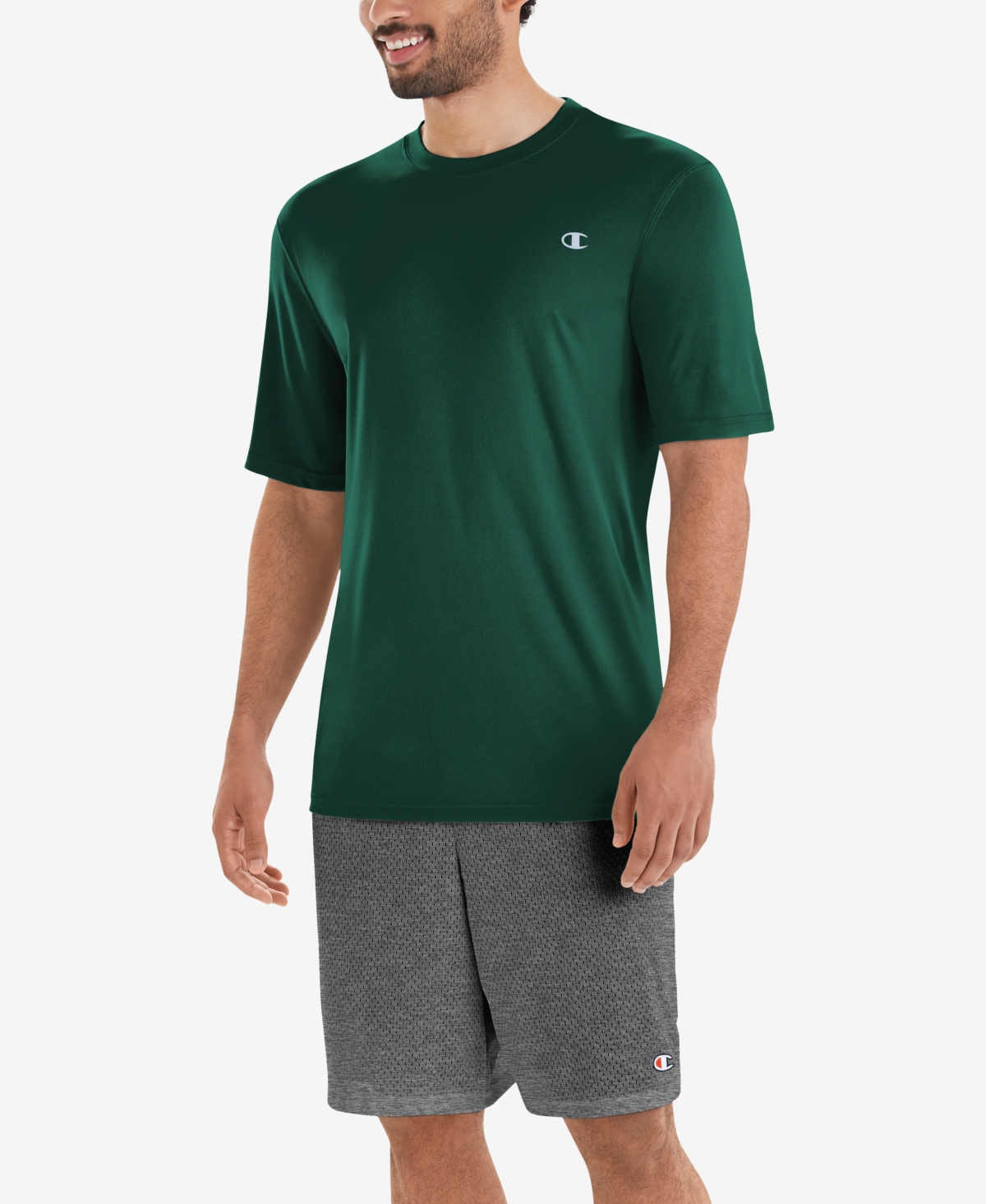 Click here for Champion Mens Double Dry T-Shirt - Dark Green prices