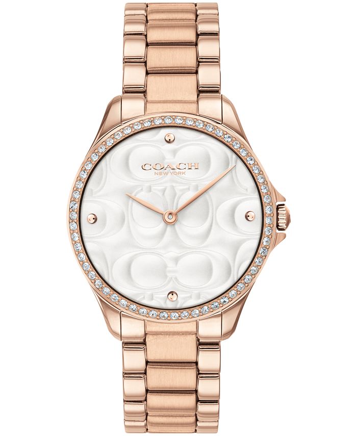 COACH Women's Modern Sport Rose Gold-Tone Stainless Steel Bracelet ...