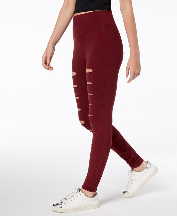 Material Girl Active Juniors' Slashed Leggings, Created for Macy's - Macy's