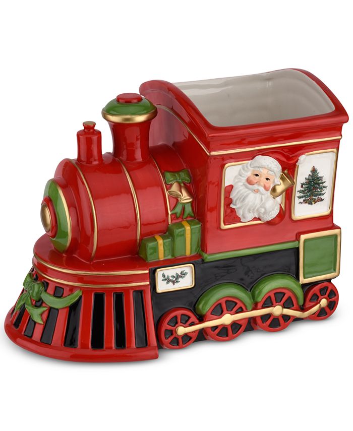 Spode Christmas Tree Figural Train Bowl/Vase - Macy's