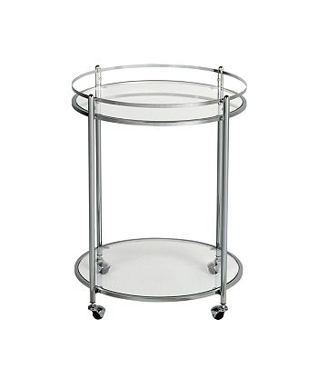 Studio Designs Home Veranda Round Glass Cart - Macy's