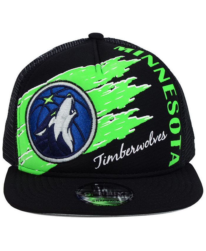 New Era Minnesota Timberwolves Swipe Trucker 9FIFTY Snapback Cap - Macy's