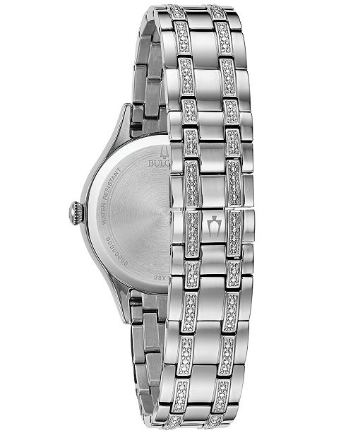 Bulova Women's Stainless Steel Bracelet Watch 32mm Gift Set & Reviews ...