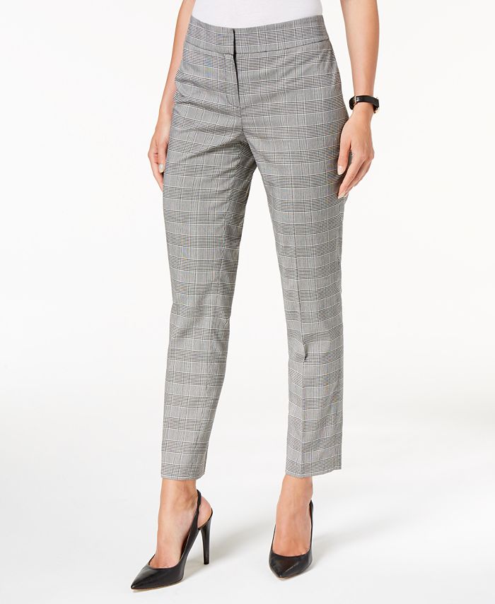 Nine West Plaid Skinny Pants - Macy's
