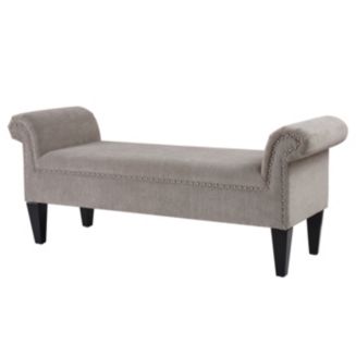 Ash Roll Arm Bench - Macy's