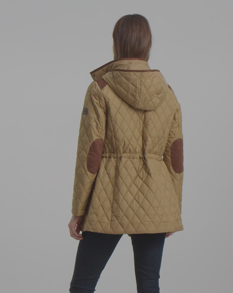Lauren Ralph Lauren Women's Hooded Anorak Quilted Coat - Macy's