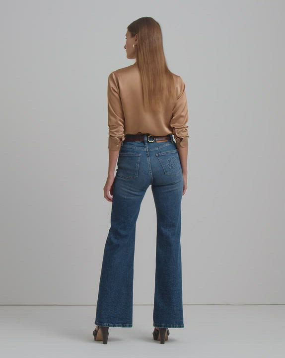 Lauren Ralph Lauren Women's High-Rise Flare Jeans - Macy's